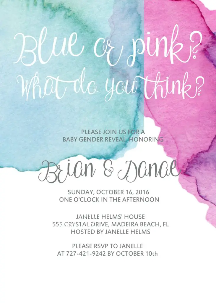 How to host a gender reveal party - Pretty Printables Ink