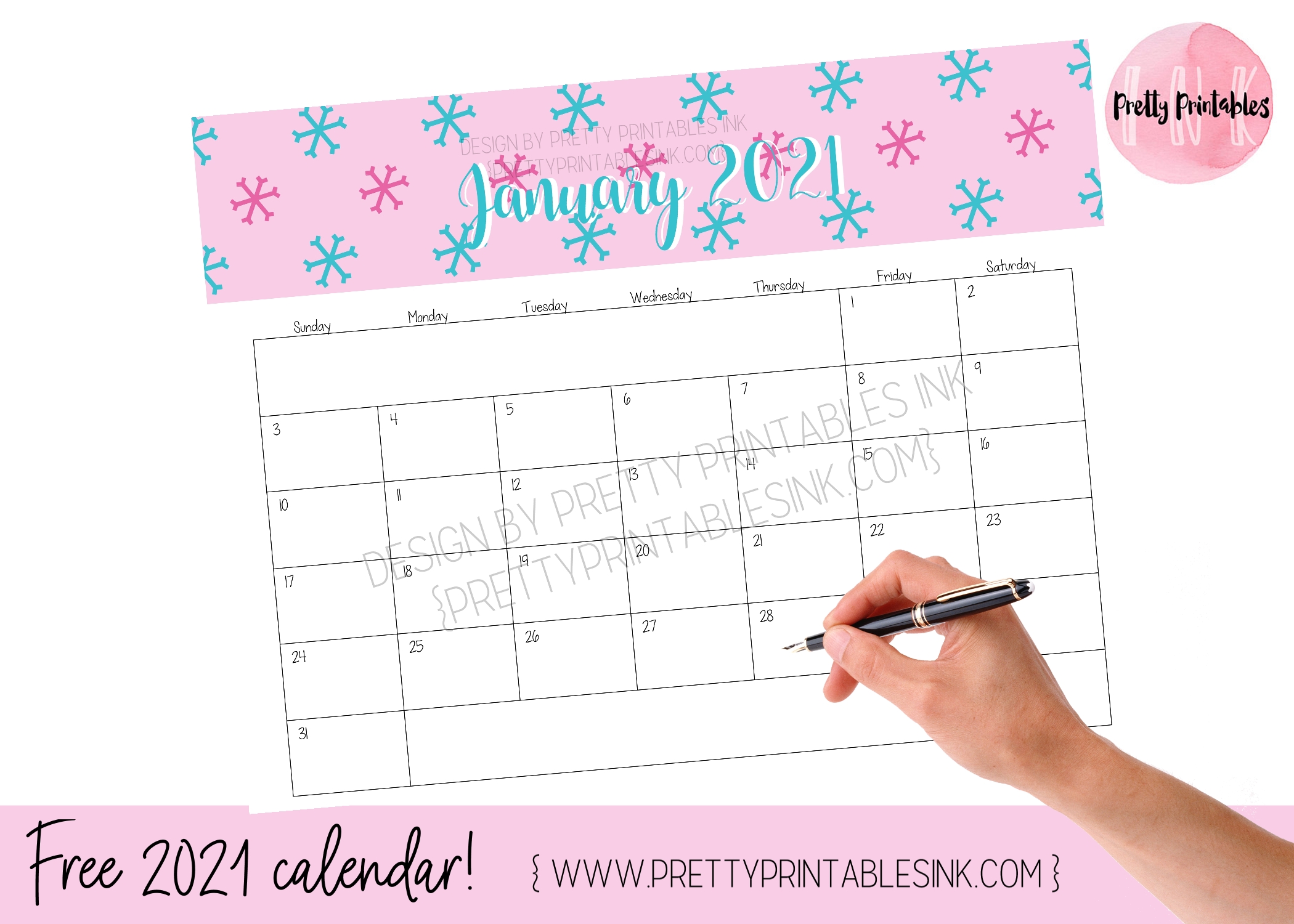 Freebie Friday: Hello, 2021! - Pretty Printables Ink